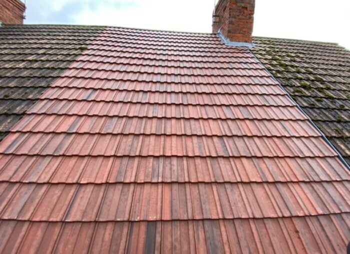 Terraced house roof re-tiling - Top Roof : Top Roof